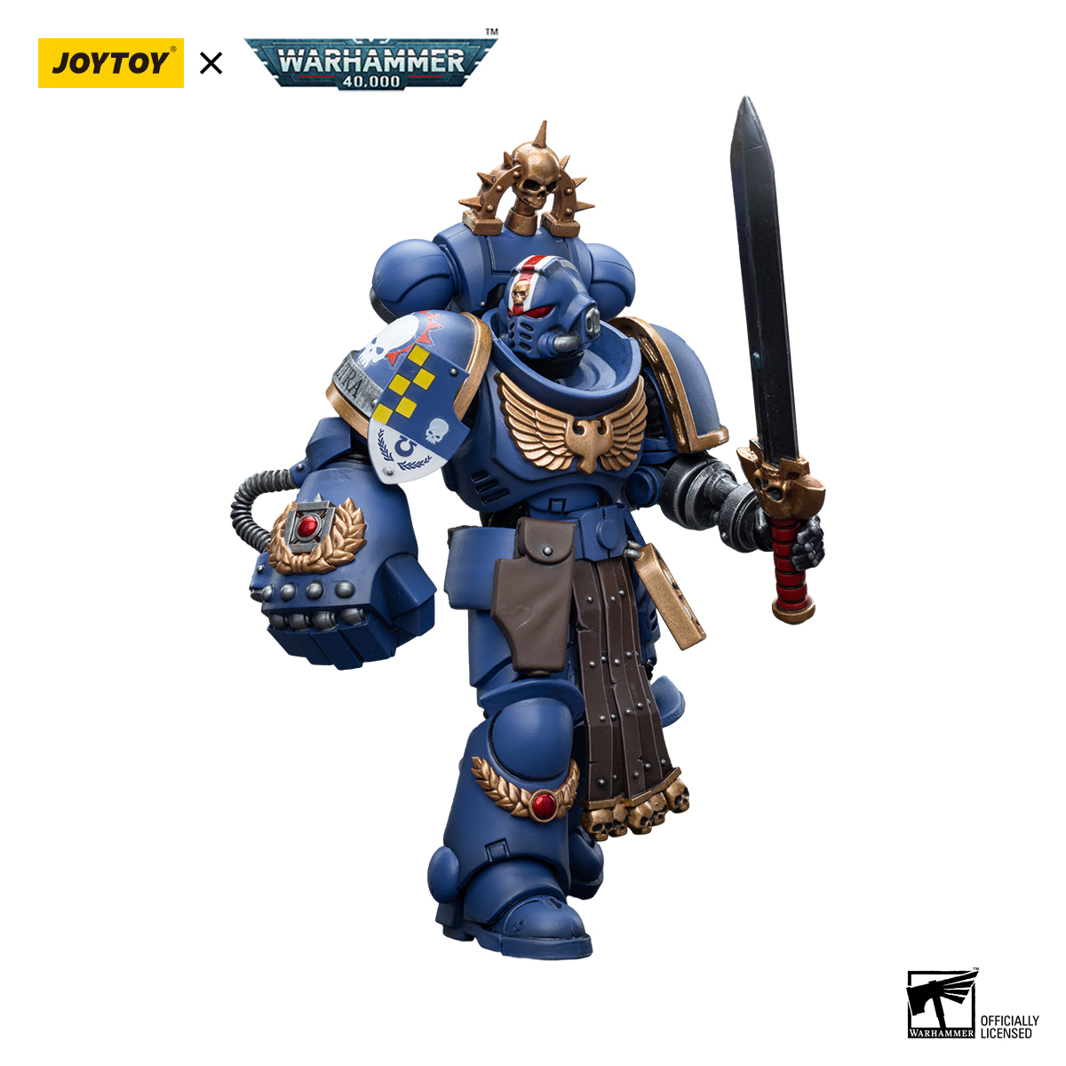 JoyToy Warhammer 40K Ultramarines Lieutenant with Power Fist