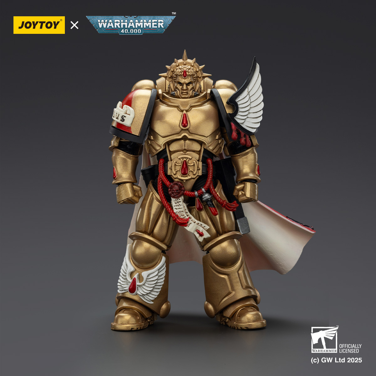 JOYTOY Warhammer Blood Angels Captain with Heavy Bolt Pistol & Power Sword