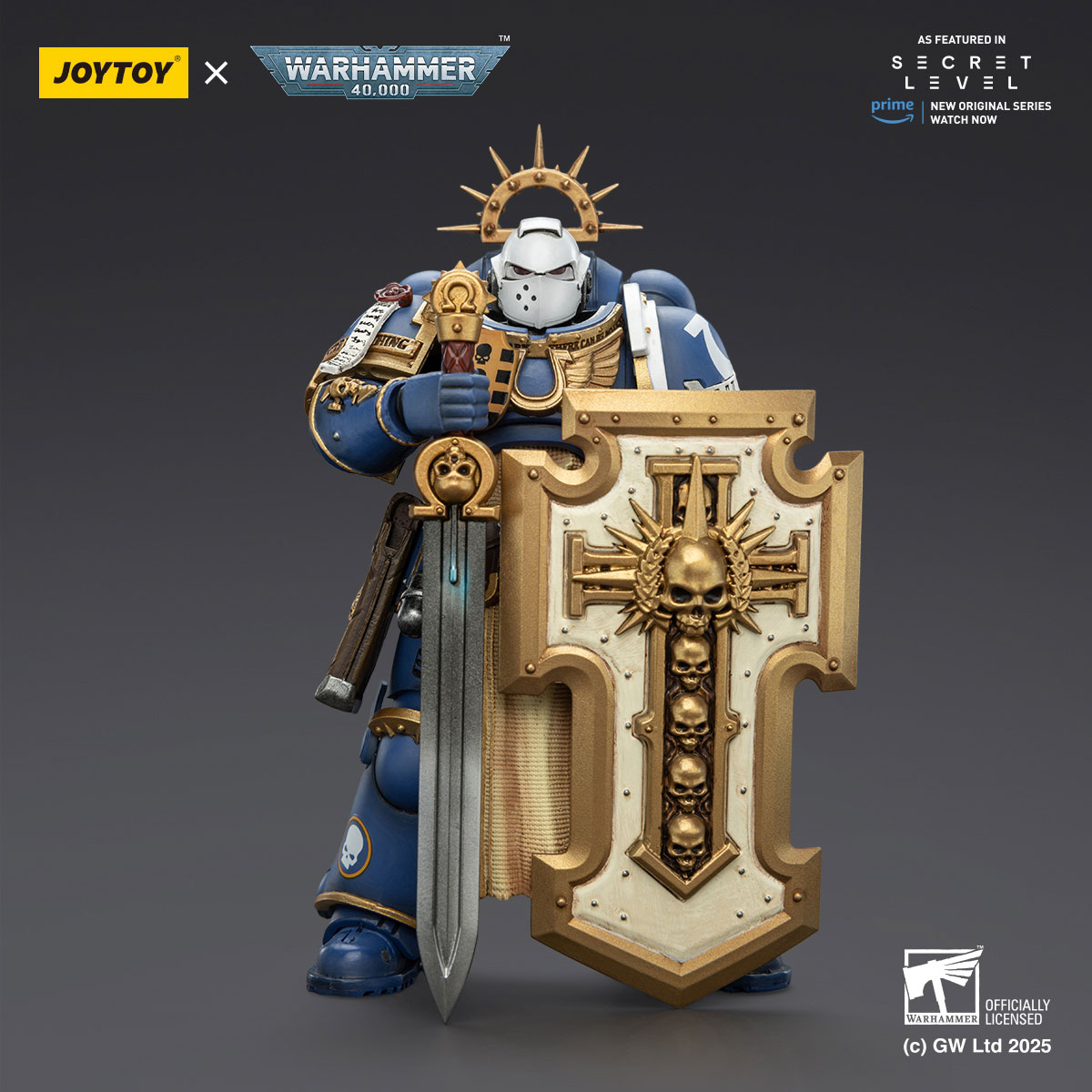 JOYTOY Ultramarines Levantus 1:15 Scale Figure | Warhammer 40k Bladeguard