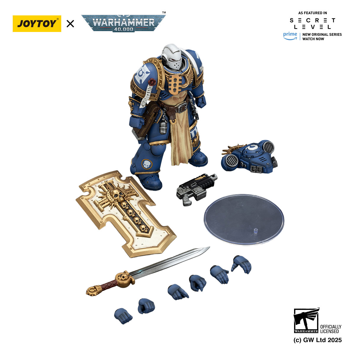 JOYTOY Ultramarines Levantus 1:15 Scale Figure | Warhammer 40k Bladeguard
