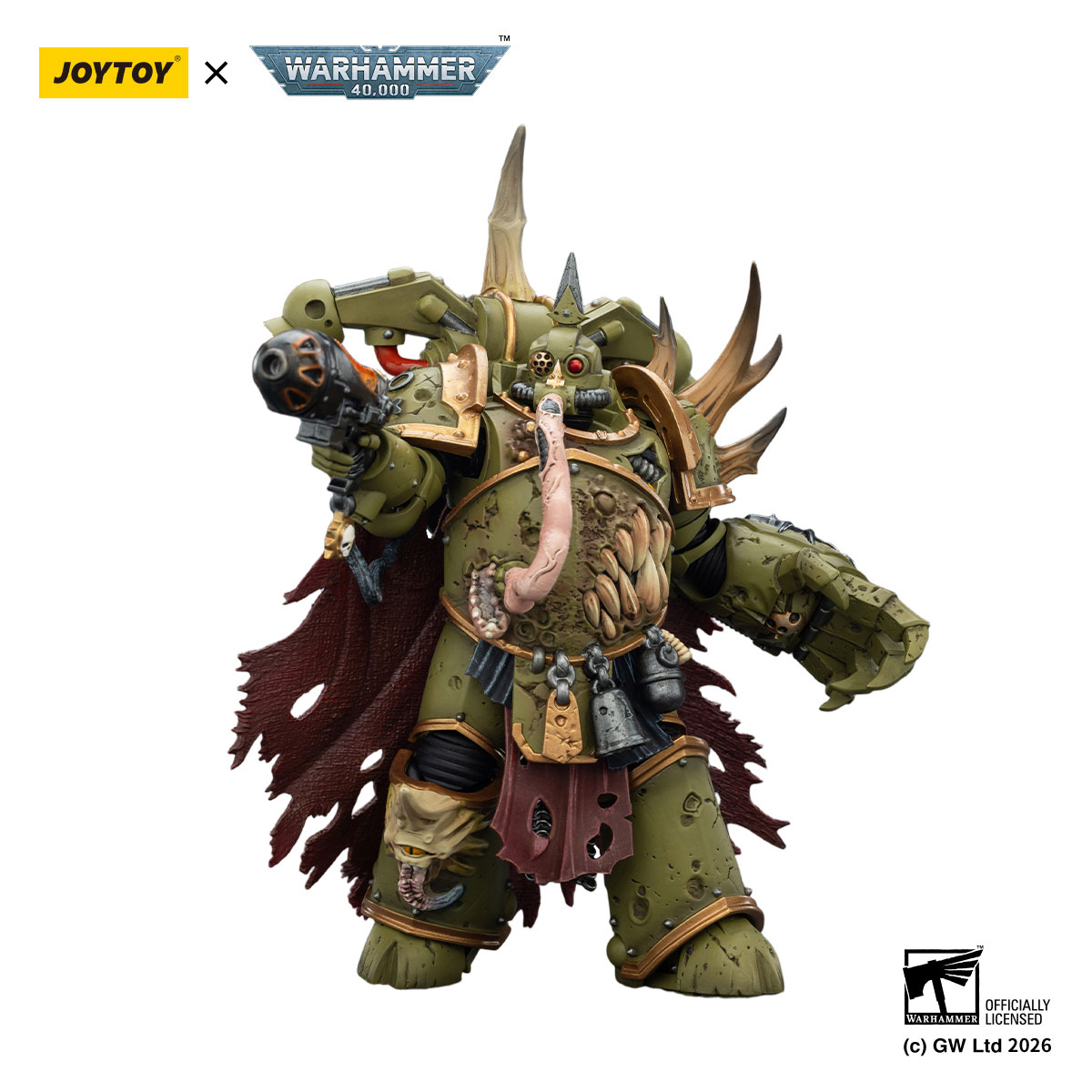 JOYTOY Death Guard Plague Marine Champion with Plasma Pistol and Power ...